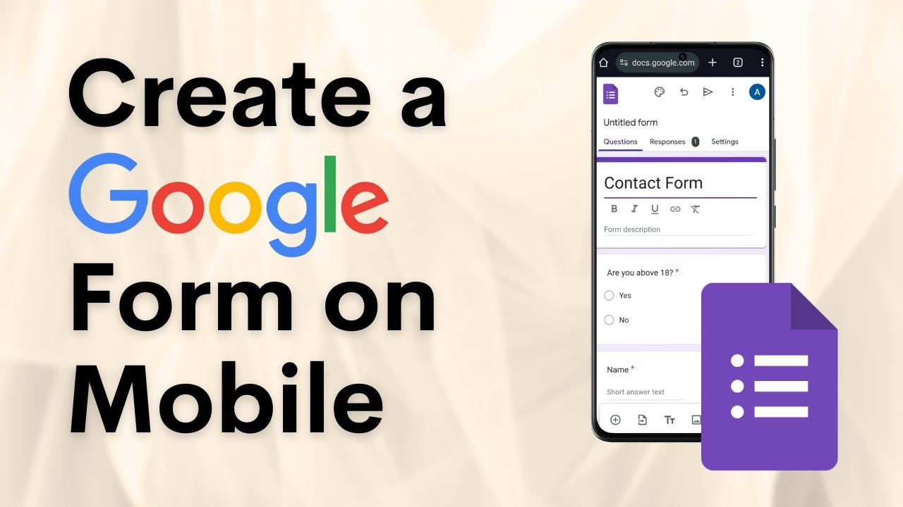 How To Create Google Forms On Mobile Complete Tutorial Youtube