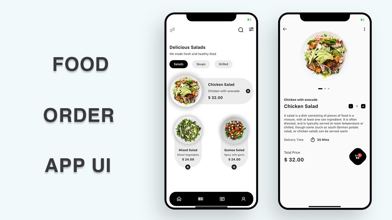 Flutter Ui Food Ordering App Speed Code Youtube