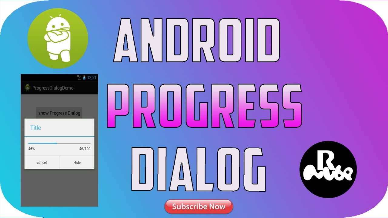 How To Create Progress Dialog In Android Studio Youtube