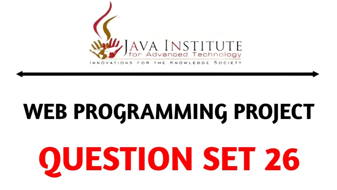 Question Set 26 Web Programming Java Institute Youtube