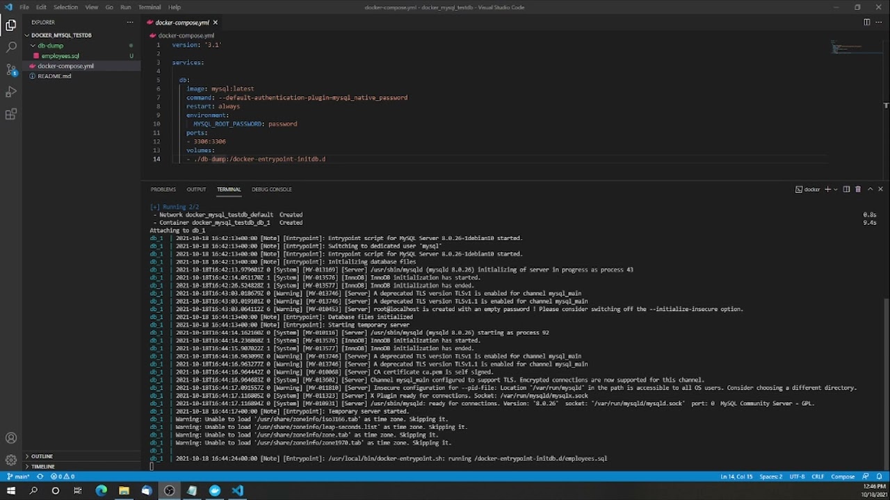 Docker Compose And Mysql Tutorial Youtube
