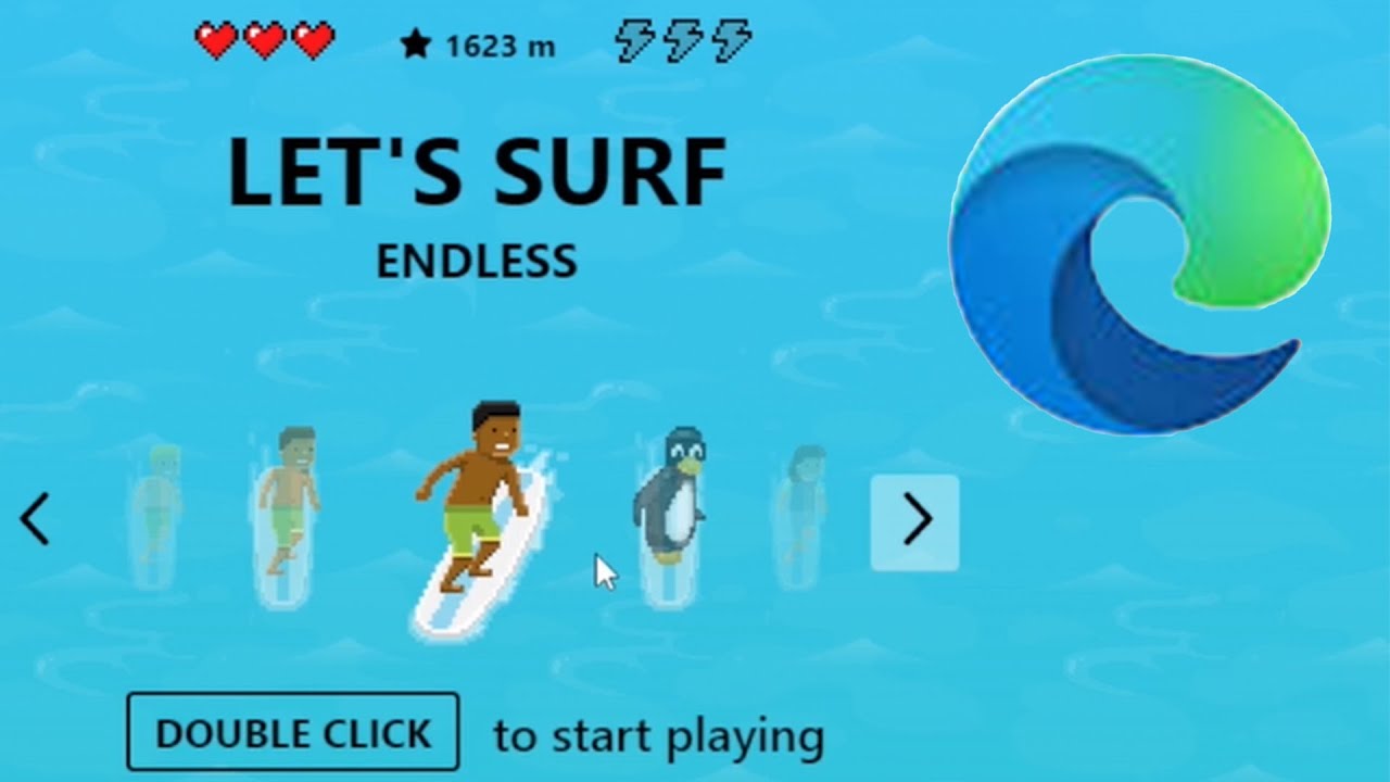 Let S Surf Endless Microsoft Edge Game Play Youtube