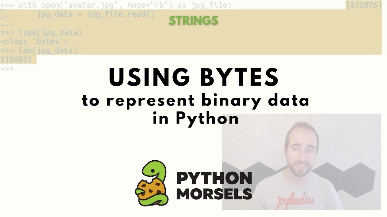 Representing Binary Data With Bytes In Python Youtube