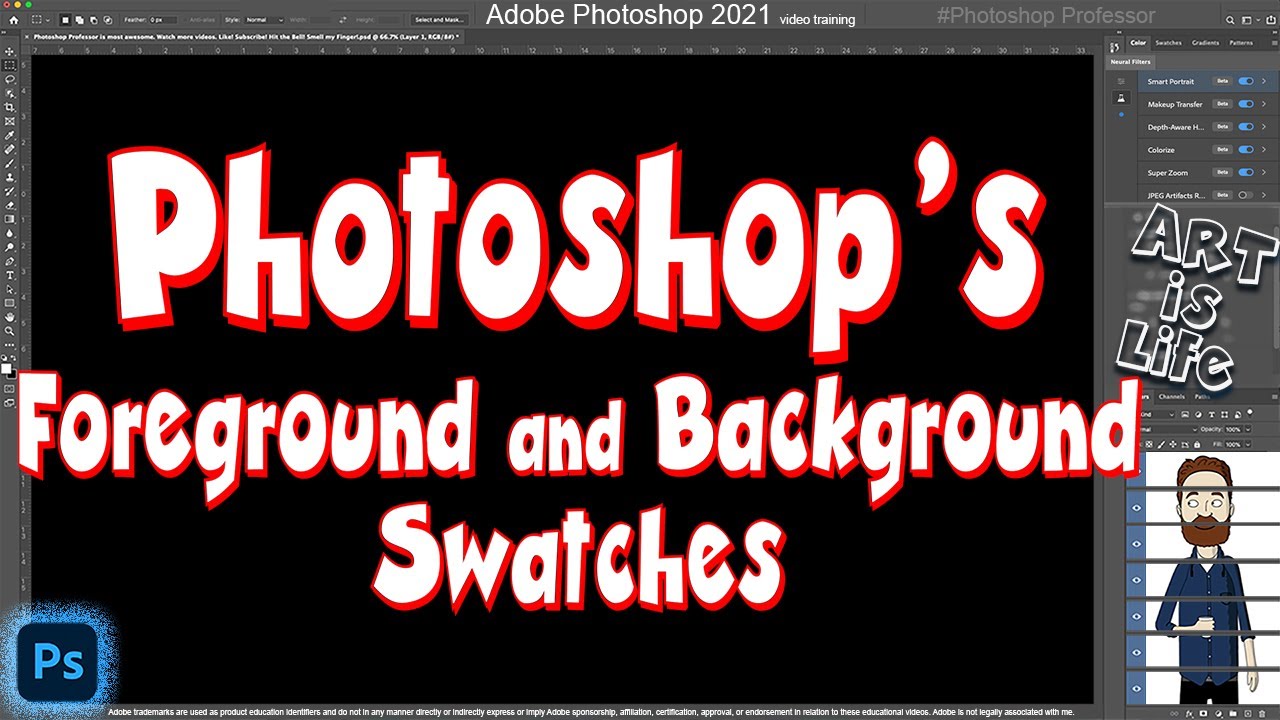 Photoshop S Foreground And Background Swatches Youtube