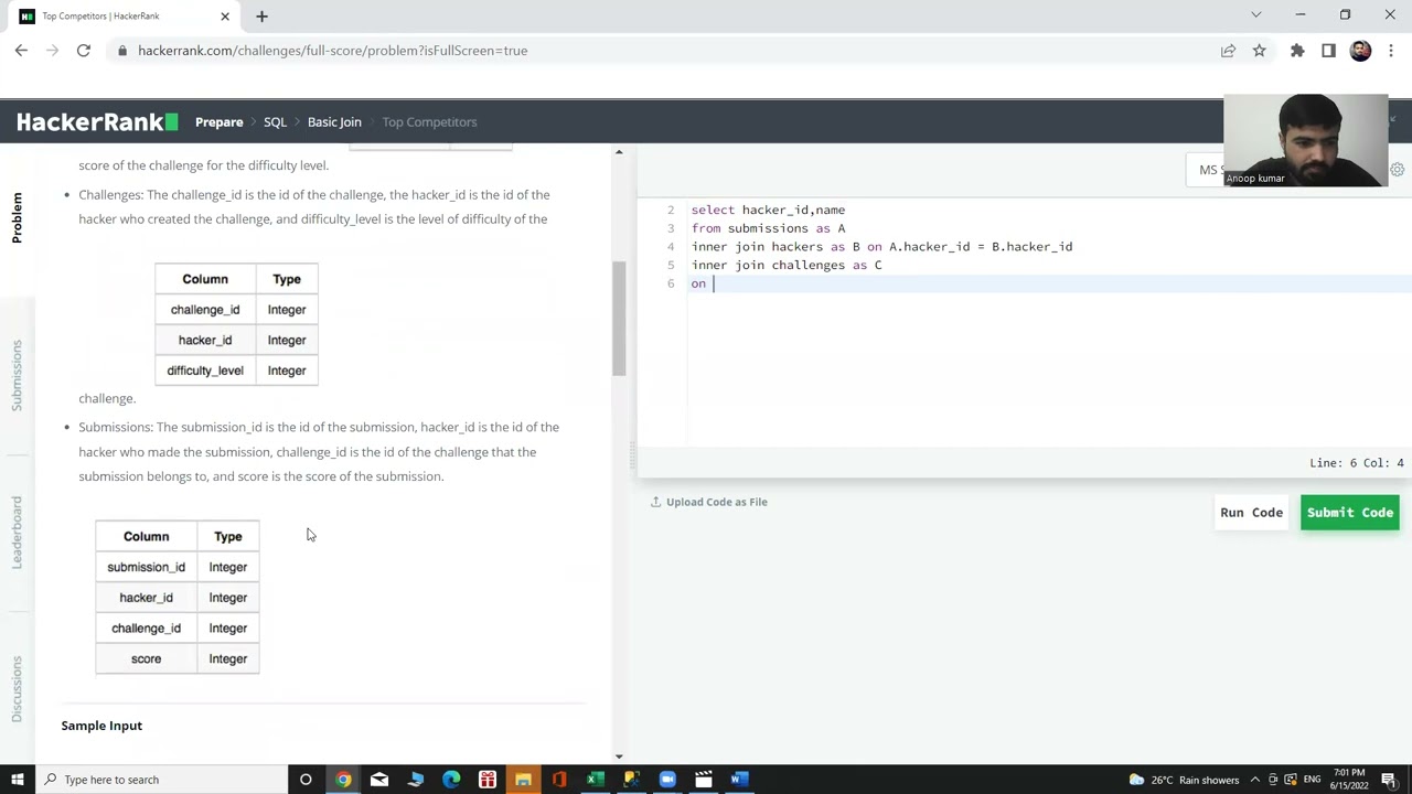 Top Competitors Sql Hackerrank Query Solution Sql Hackerrank