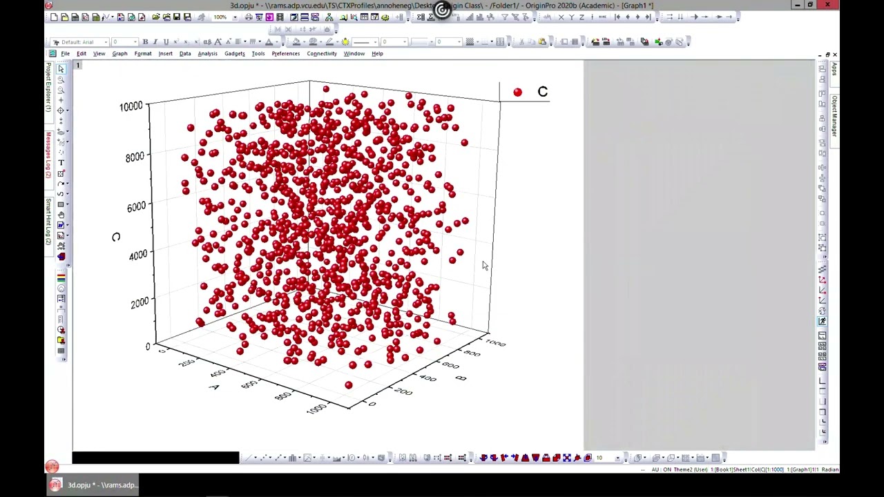 3d Scatterplot In Originpro Youtube