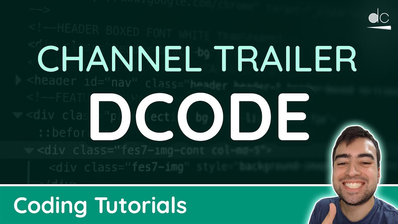 Welcome To Dcode Over 500 Coding Tutorials Youtube