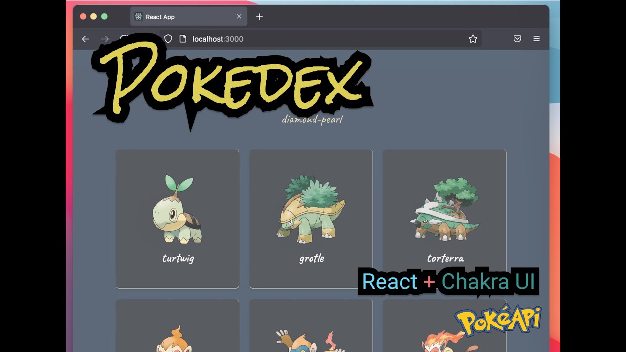 React Pokedex With React Js Reactで作るポケモン図鑑 Youtube