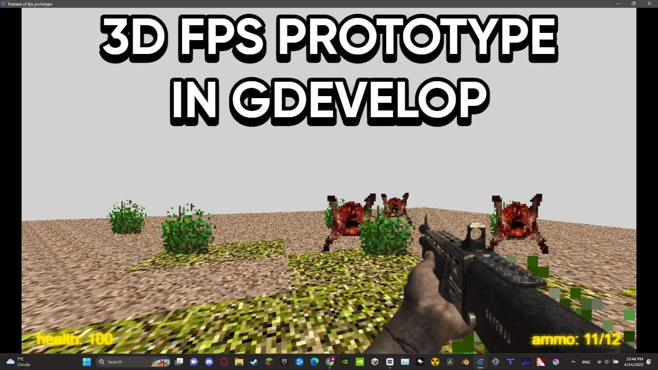 Advanced 3d Fps Prototype In Gdevelop V1 Showcase Youtube