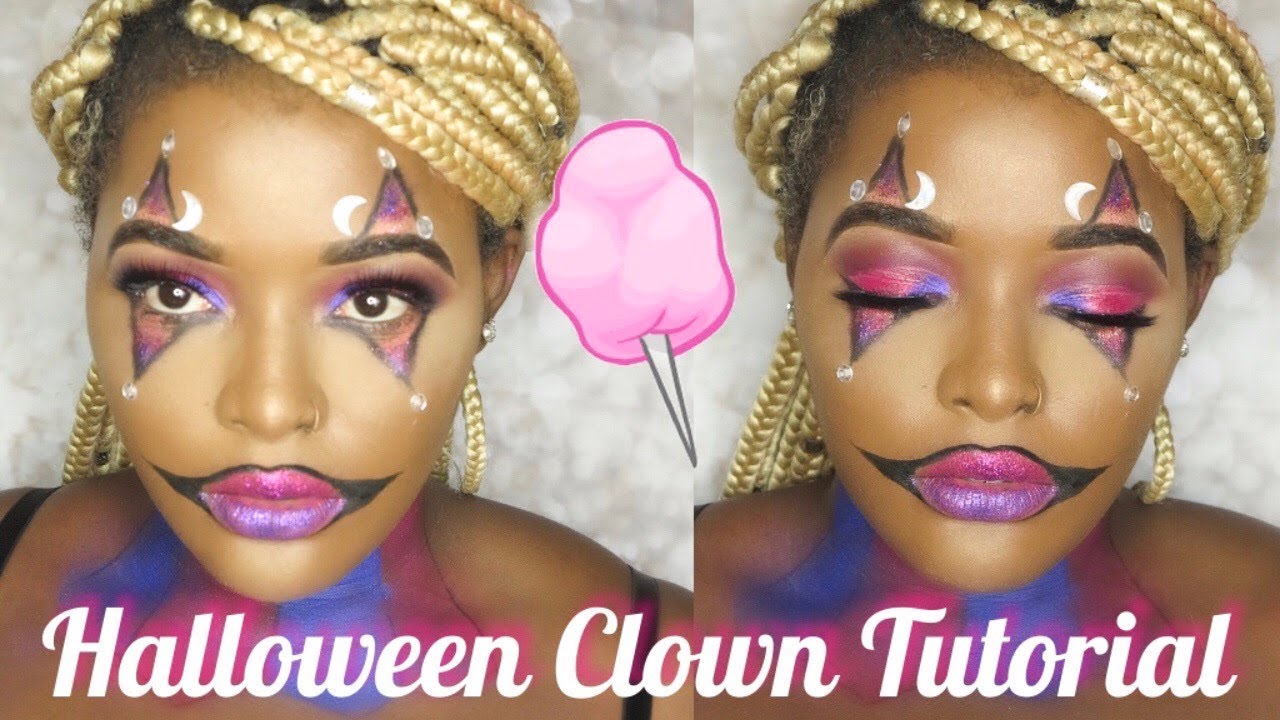 Easy Cotton Candy Inspired Clown Tutorial Youtube