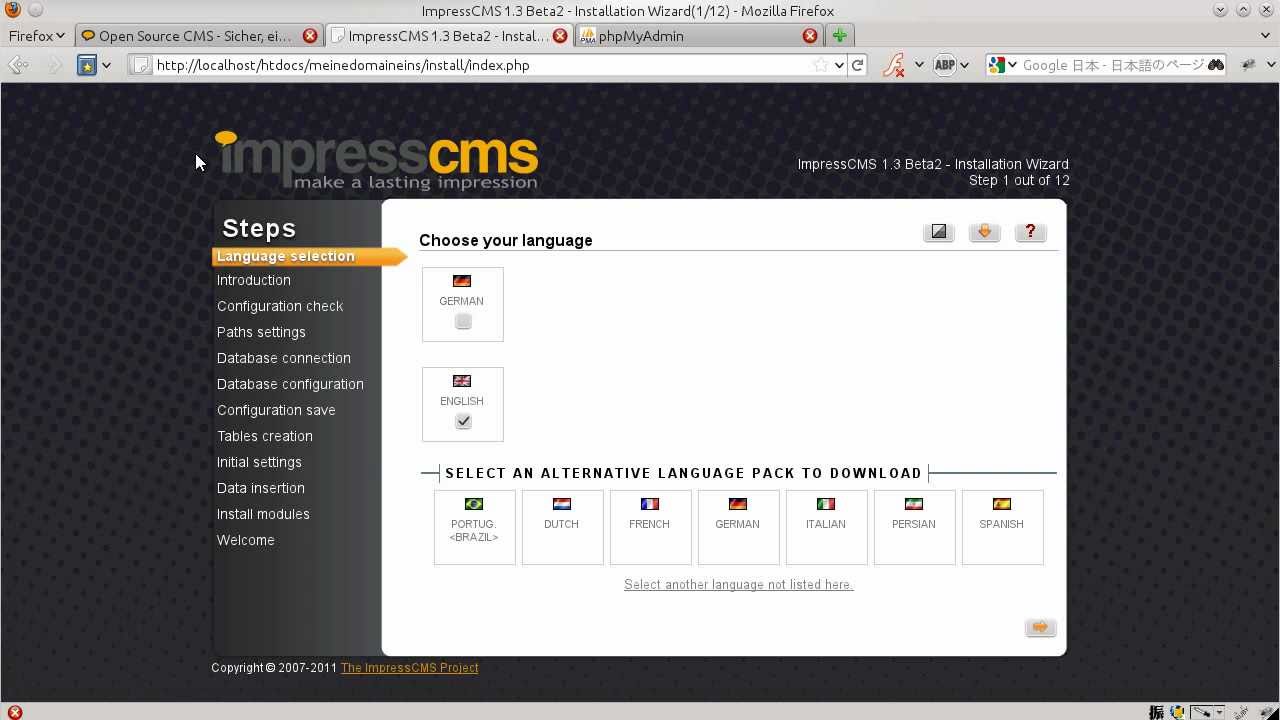 Impresscms Installation Teil 1 Von 3 Youtube