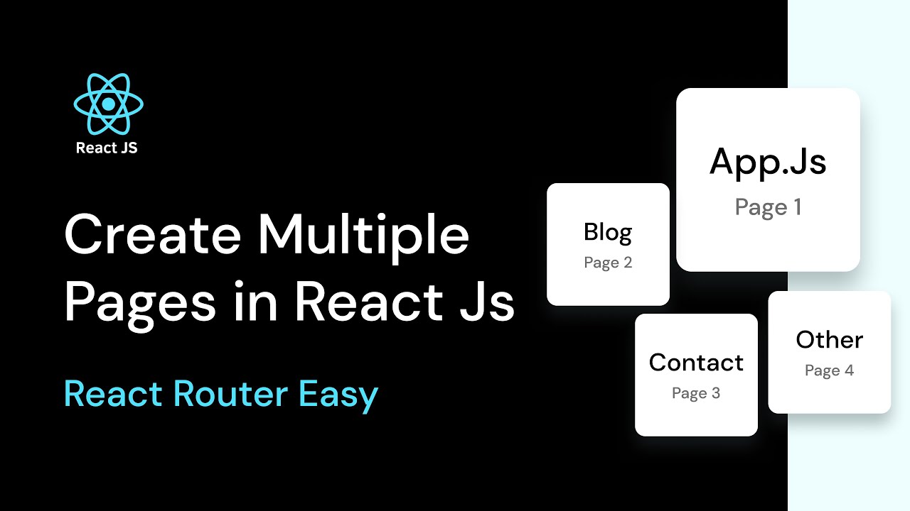How To Create Different Pages In React Js Project React Routes Youtube