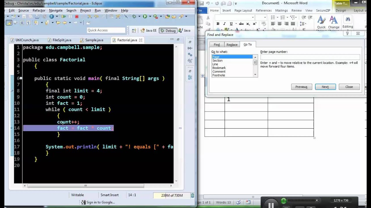 Tracing Java Variables Youtube