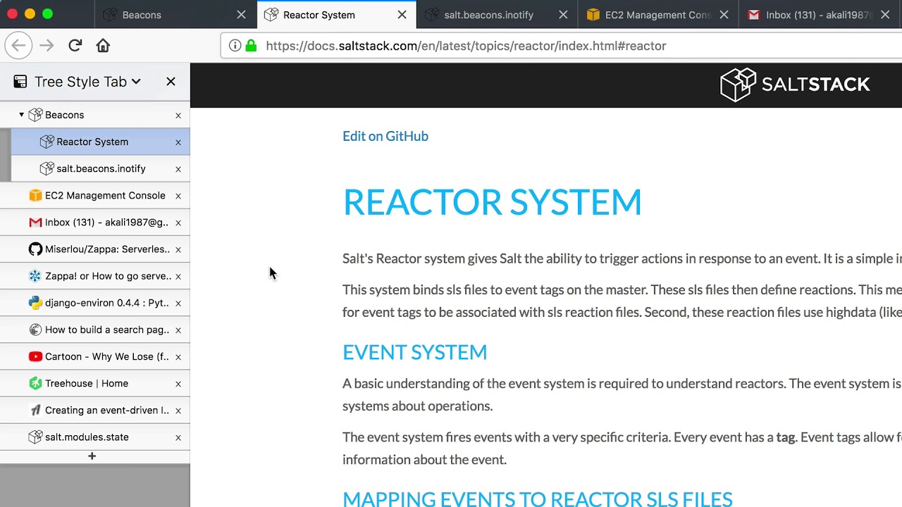 Learning Saltstack Reactor And Debugging Reactor Salt Master 1 2