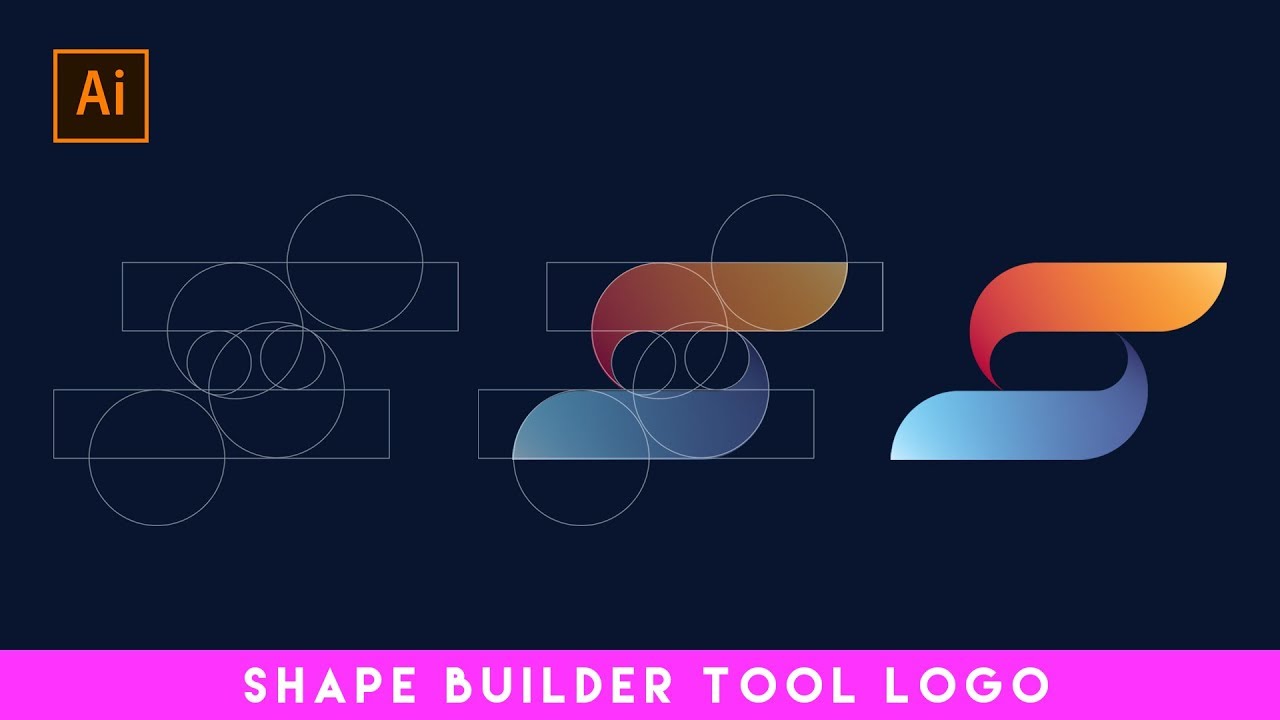Shape Builder Tool Logo Design In Illustrator Youtube
