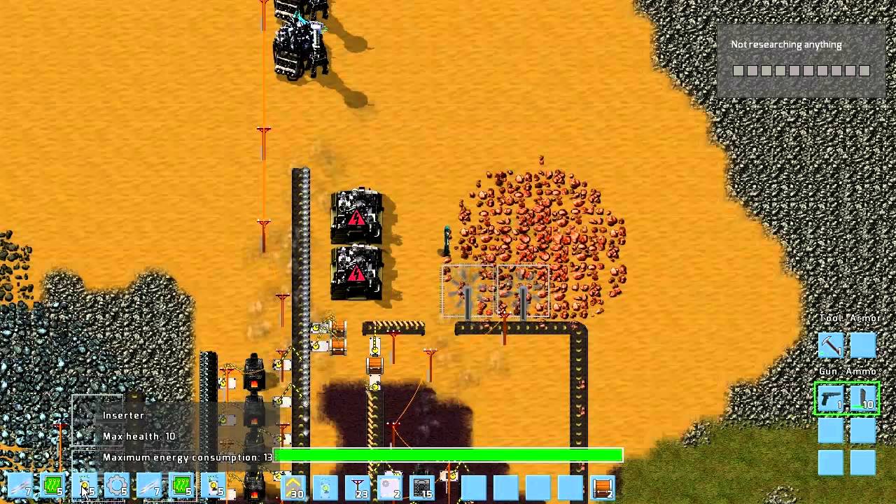 Factorio Tutorial 2 Setting Up A Research Youtube
