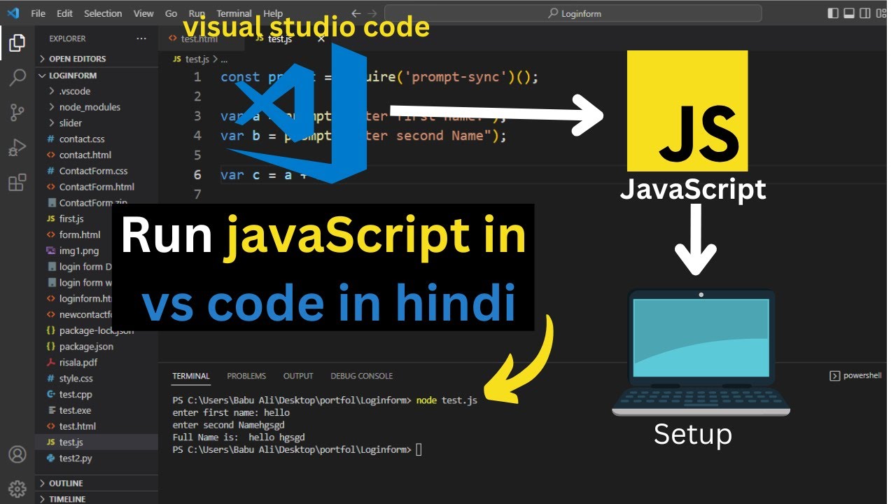 Visual Studio Setup For Javascript How To Run Javascript In Vs Code