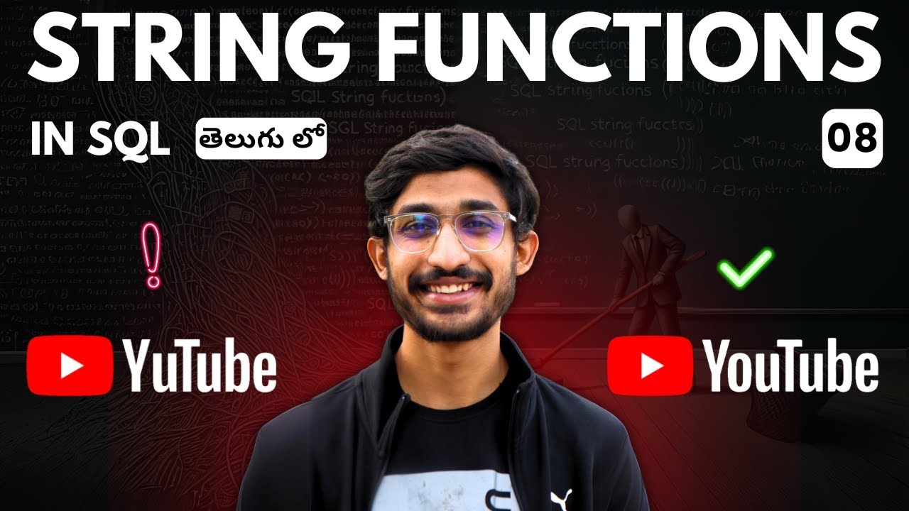 String Functions In Sql Telugu Youtube