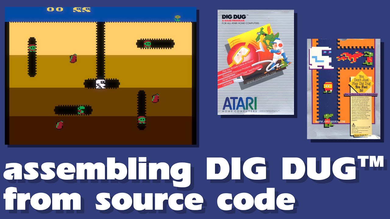 Assembling Atari8bit Dig Dug Source Code Youtube