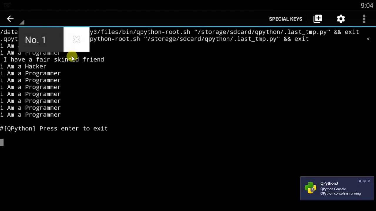 Qpython Tutorial 11 Comments And String Slicing Youtube