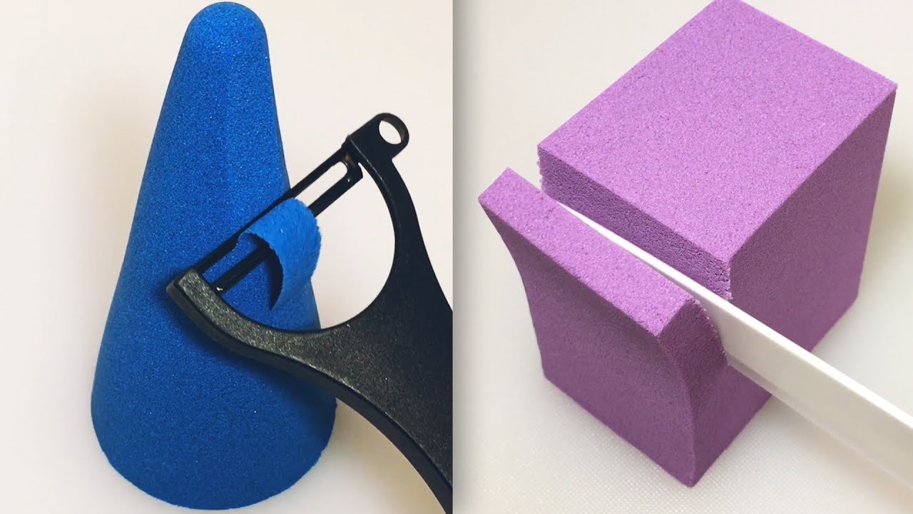 Crunchy Kinetic Sand Cutting Video Compilation Asmr Youtube