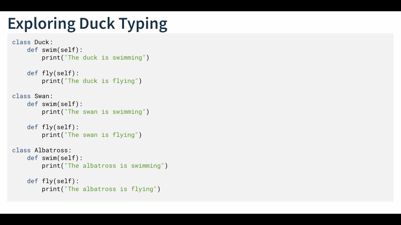 Introducing Duck Typing In Python Youtube