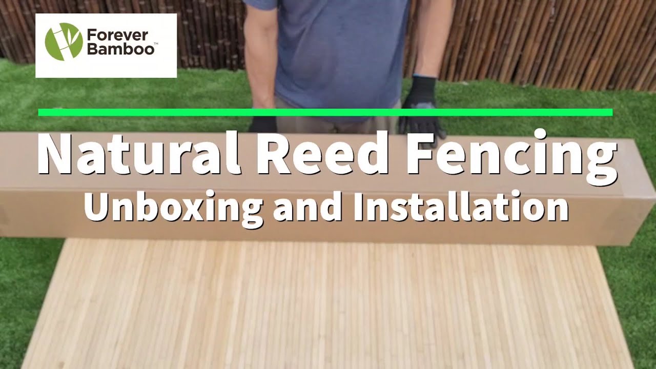 Forever Bamboo Natural Reed Fencing Unboxing Installation Youtube