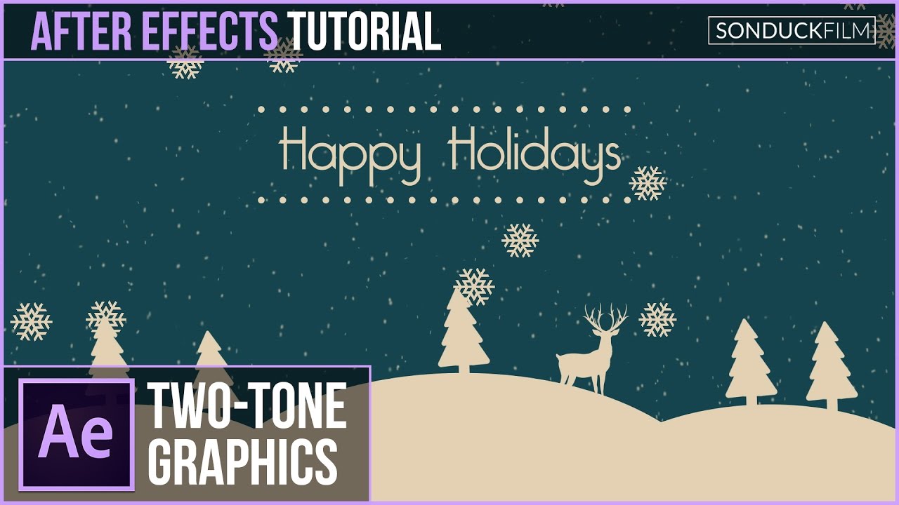 After Effects Tutorial Two Tone Holiday Motion Graphics Youtube