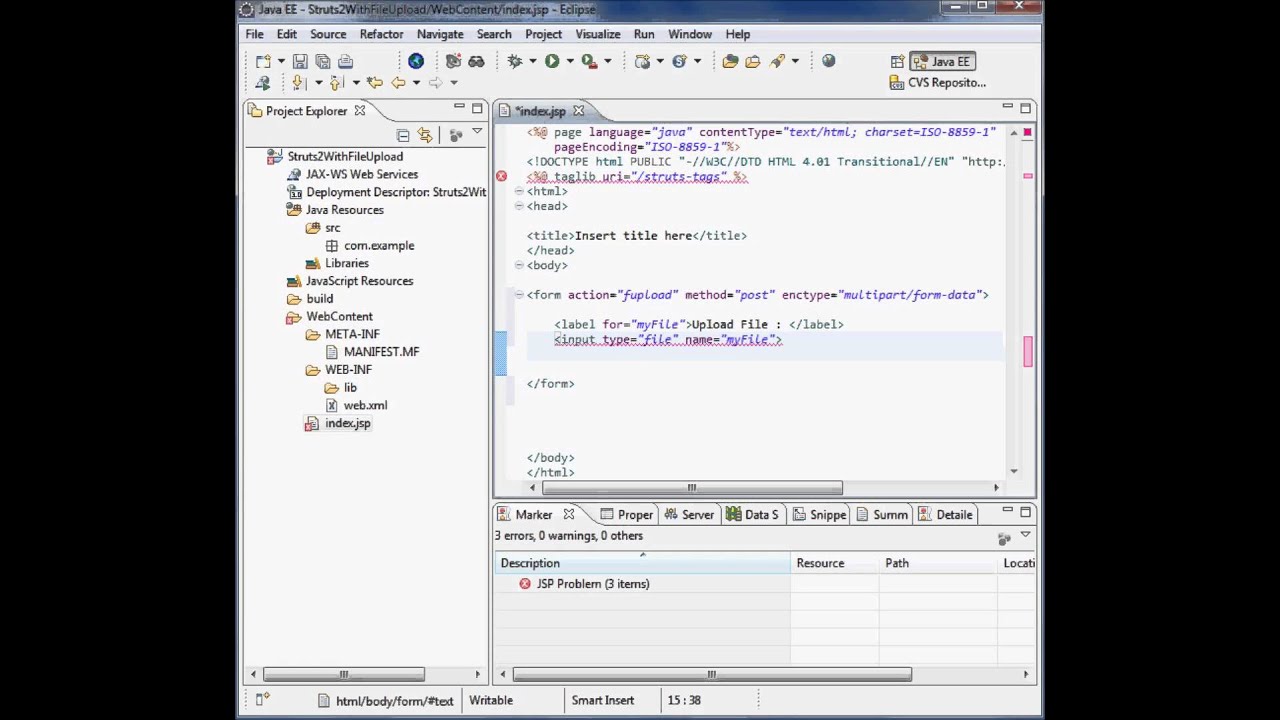 Struts2 0 Chapter 10 Handson With Uploading In Struts2 0 Part I Youtube