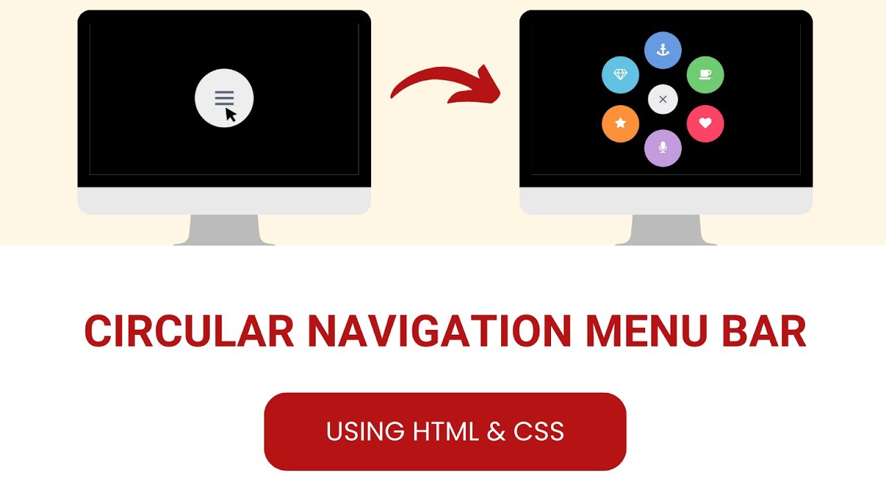 Animated Circular Navigation Menu Using Html Css Simple Radial Menu