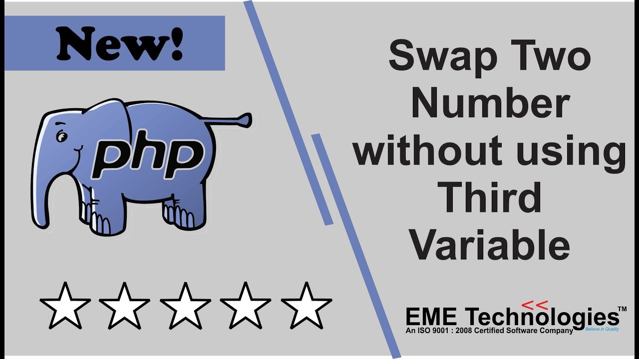 Swap Two Number Without Using Third Variable In Php Youtube