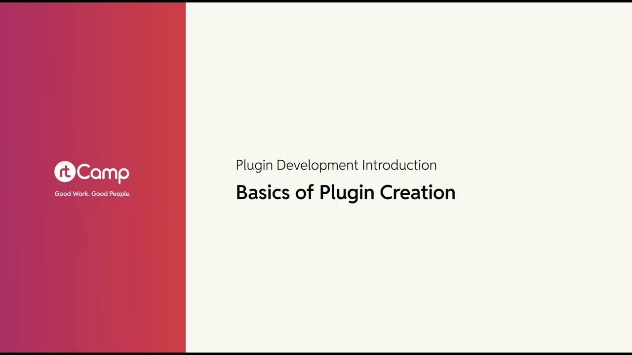 Basics Of Plugin Creation Youtube