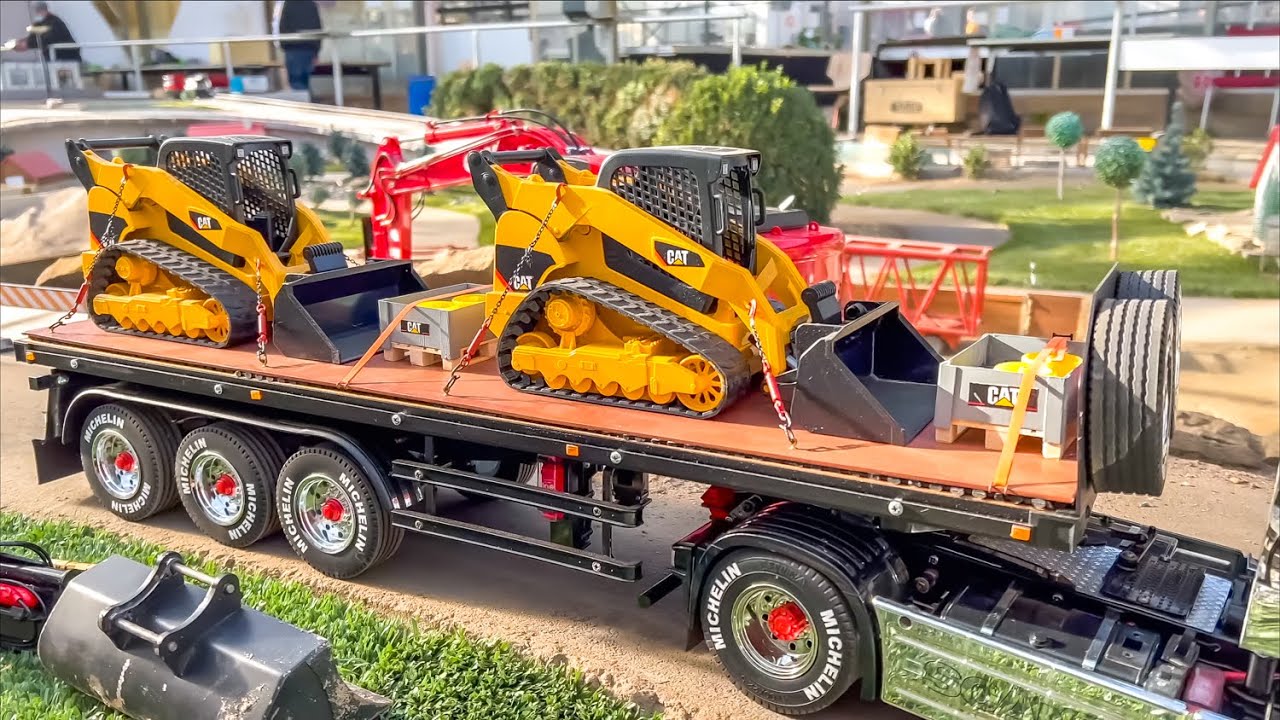 Mega Rc Trucks And Construction Site Machines At Work Youtube