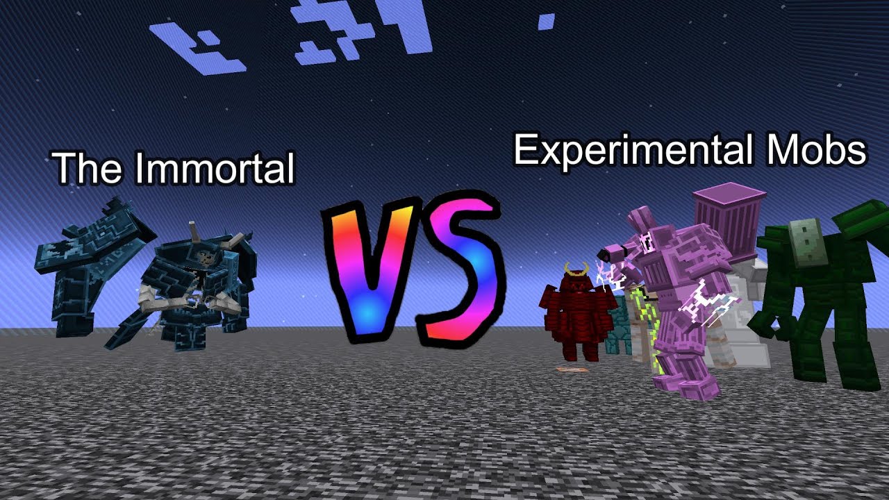 The Immortal Vs Experimental Mobs Minecraft Mob Battle Youtube