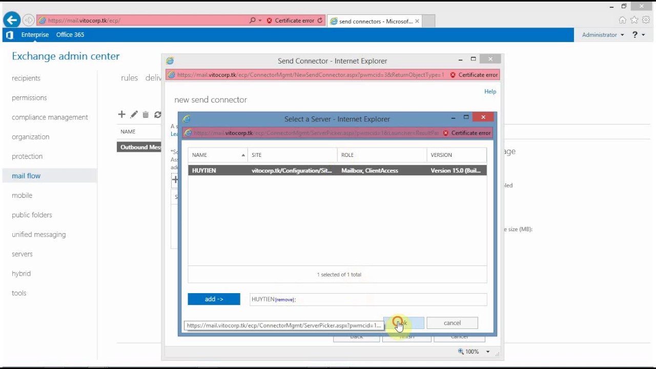 How To Configure Smart Host Relay On Exchange Mail Server 2013 Youtube