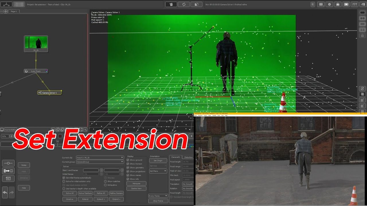 Set Extension Với Green Screen Pftrack Camera Track Element 3d After