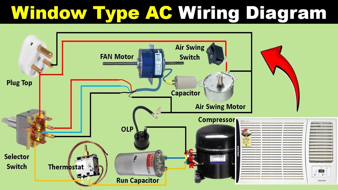 Single Phase Window Type Ac Connection Window Ac Wiring Diagram