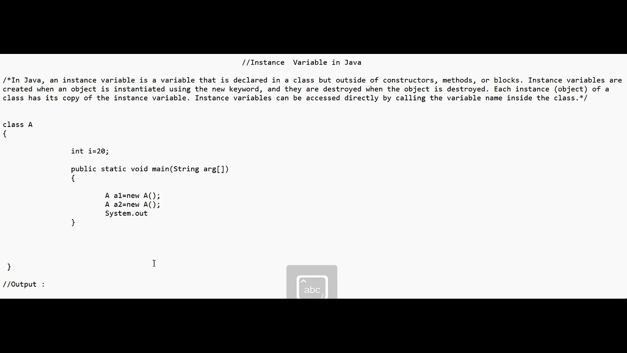 8 Instance Variable In Java Youtube