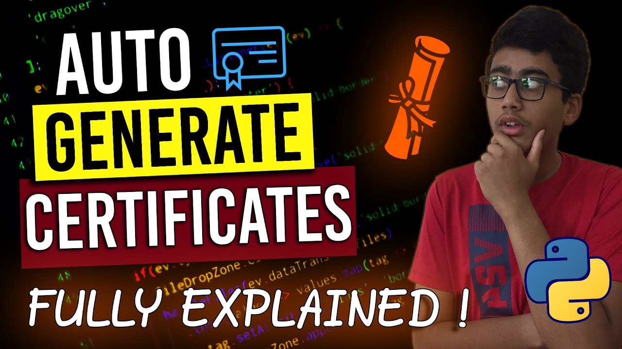 Generate Certificates Using Python Certificate Batch Automation