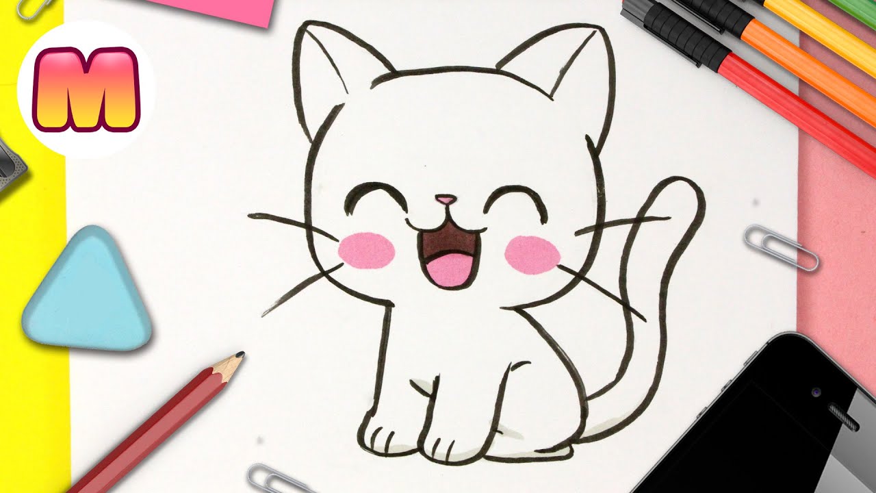 Como Dibujar Un Gato Kawaii рџ Facil Paso A Paso рџ Como Dibujar Un