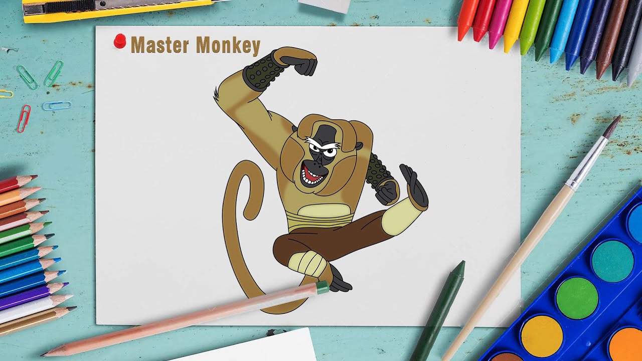 How To Draw Kung Fu Panda Monkey