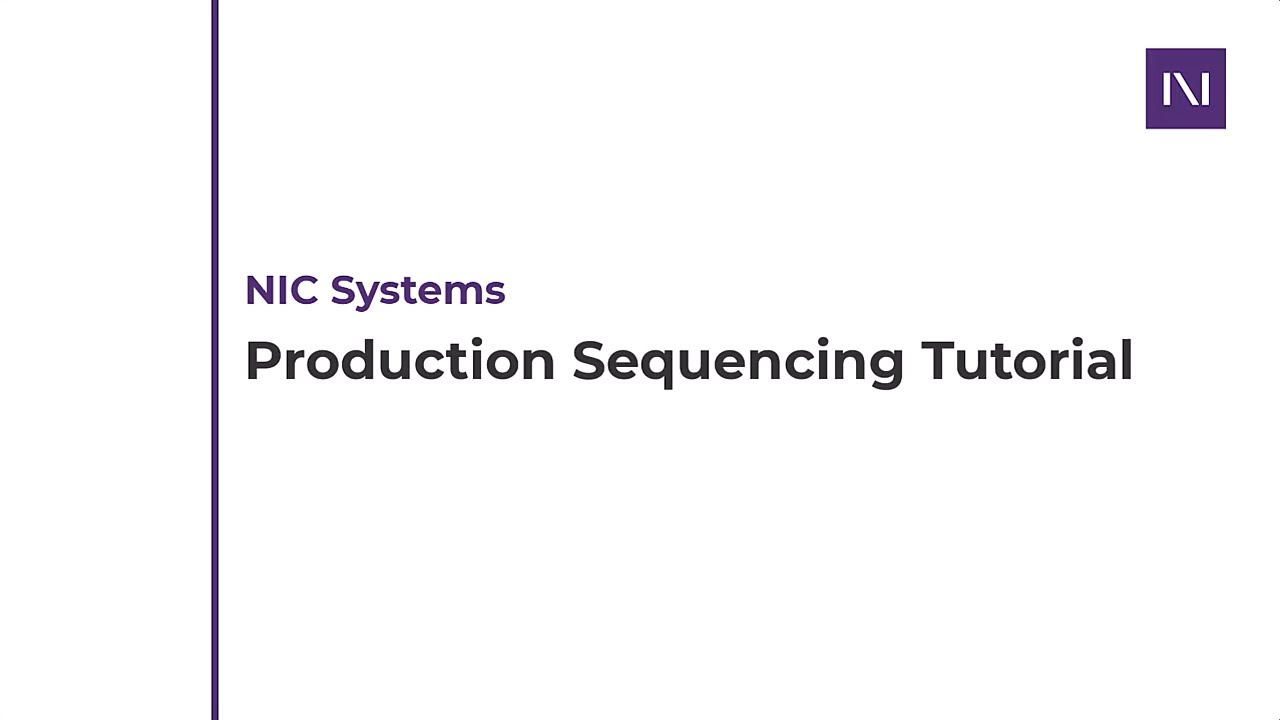 Production Sequencing Tutorial Youtube