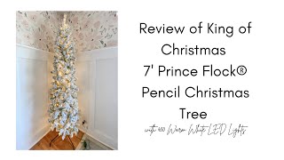 Review Of King Of Christmas 7 Prince Flock Pencil Christmas Tree With ...