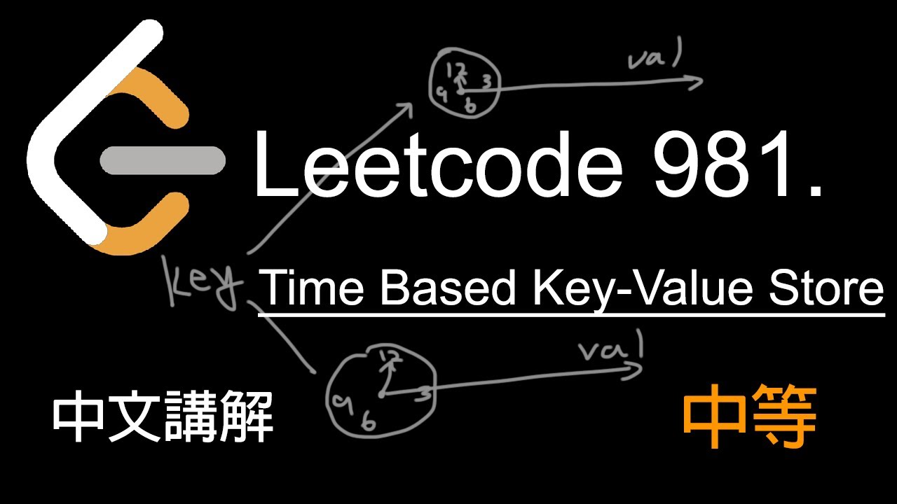 Leetcode 981 Time Based Key Value Store 中文講解 中等 Python Youtube