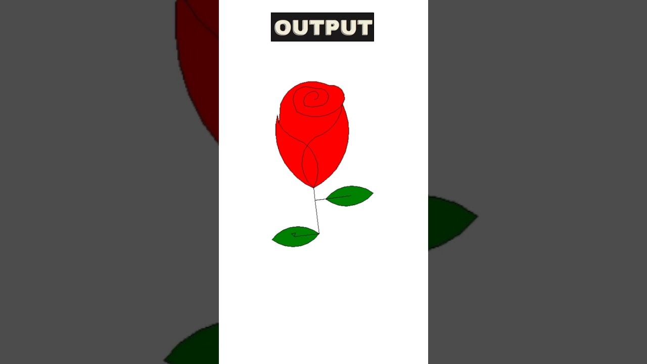 Flower Of Loveёятш Rose Drawing In Python How To Draw Rose Using