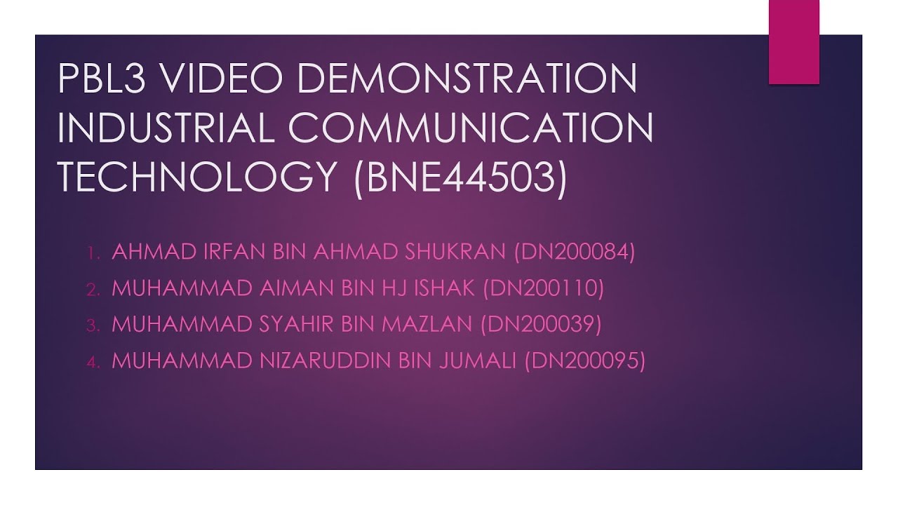 Pbl3 Video Demonstration Youtube