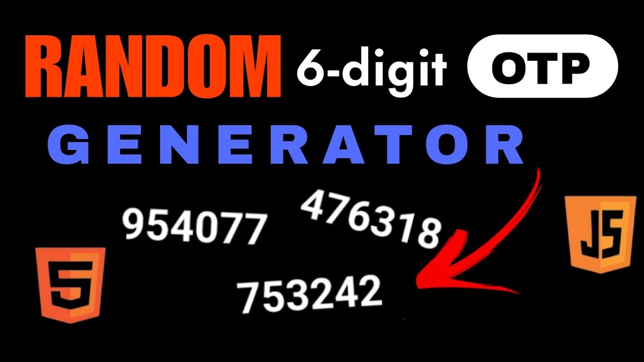 How To Generate A Random Otp Using Javascript Youtube
