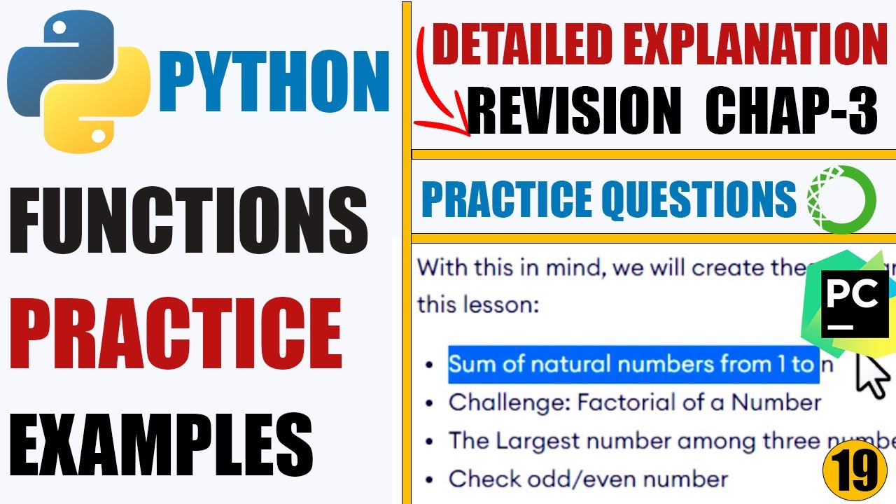 Functions Practice Examples In Python Youtube