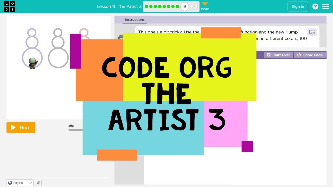 Code Org Lesson 11 The Artist 3 Code Org Accelerated Course The