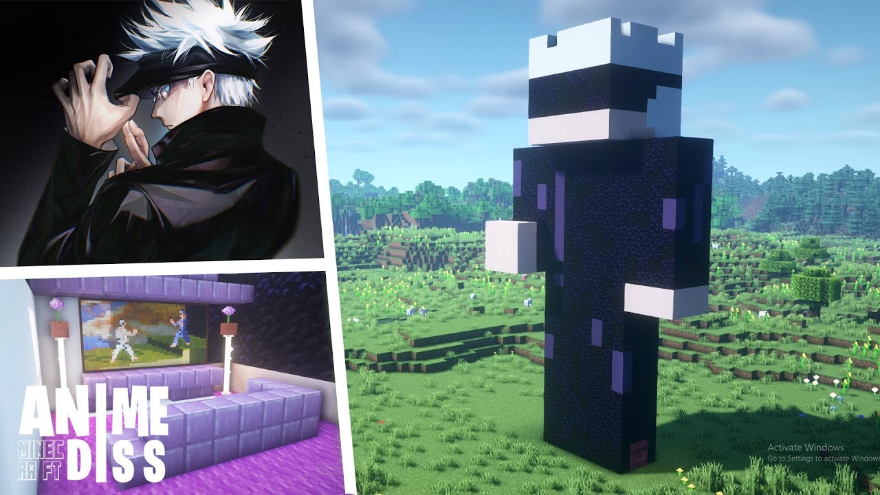 Minecraft How To Build A Gojo Satoru House 18 Youtube
